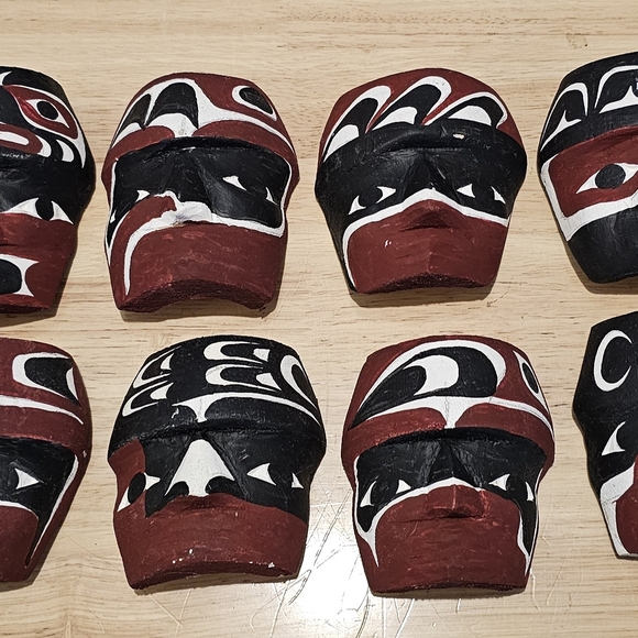 Cecil Dawson | Art | Set Of 8 Western Red Cedar Carved Masks First ...